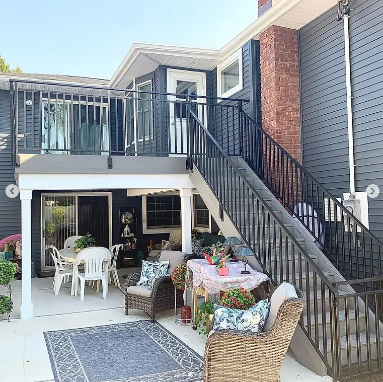 Merrick Home 2nd Story Rear Deck Design | Trinity Designs